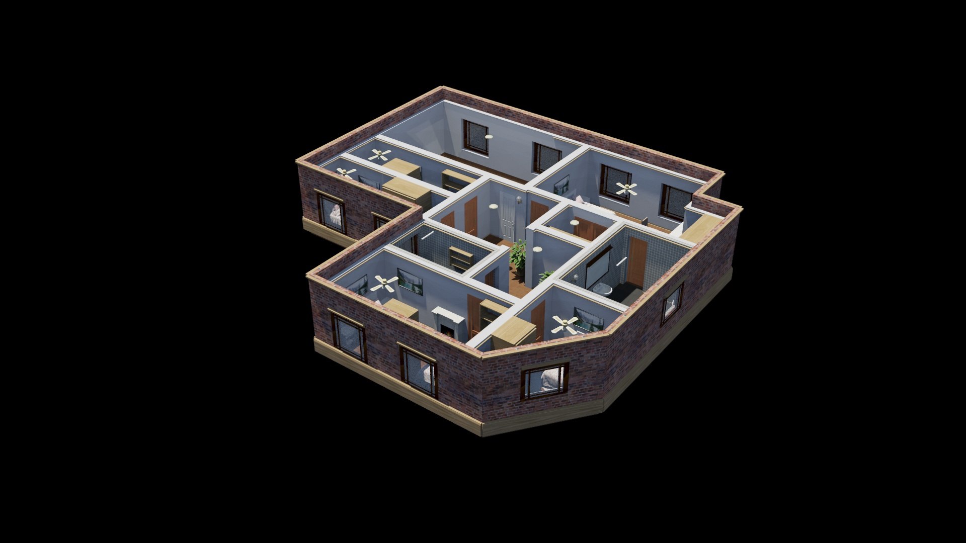 Furnish Floor House Interiors Model - TurboSquid 1240162