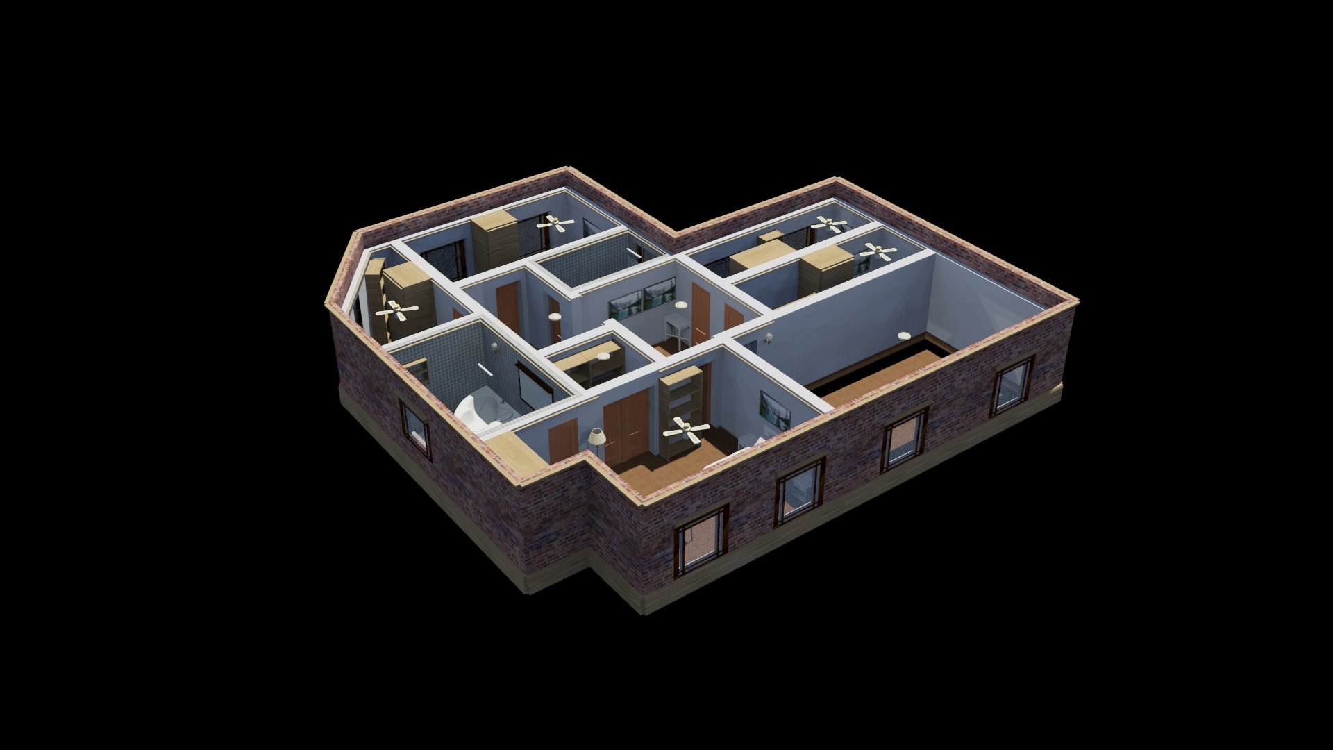 Furnish Floor House Interiors Model - TurboSquid 1240162