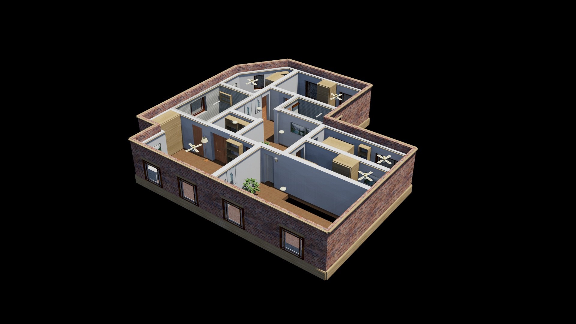 Furnish Floor House Interiors Model - TurboSquid 1240162