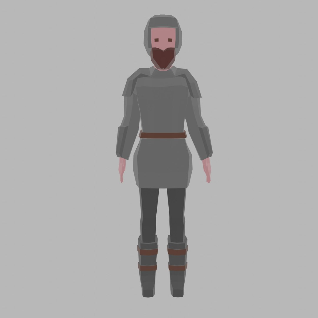 3D Low Poly Knight Rigged 2 - TurboSquid 2165669