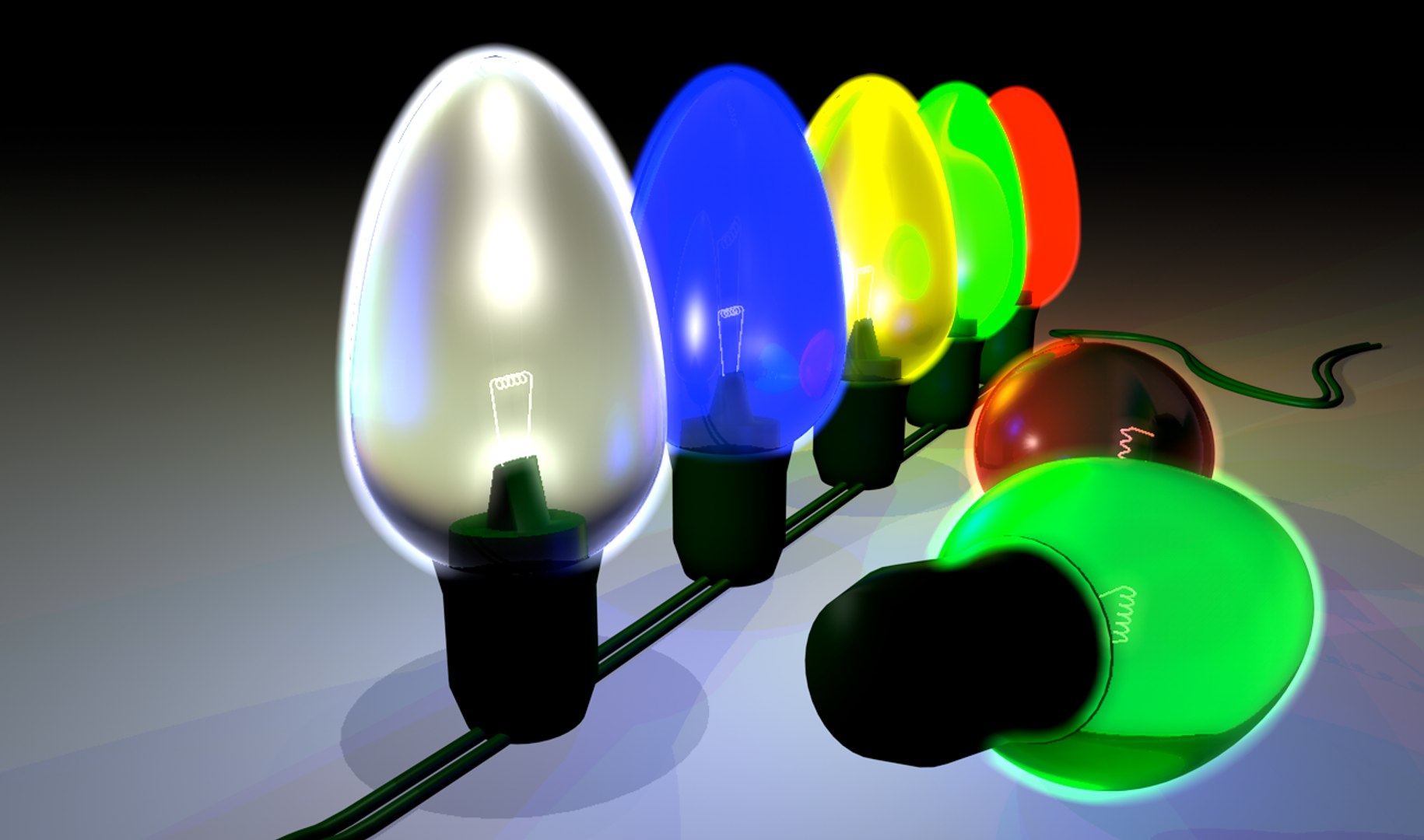 Christmas Lights Holiday C4d