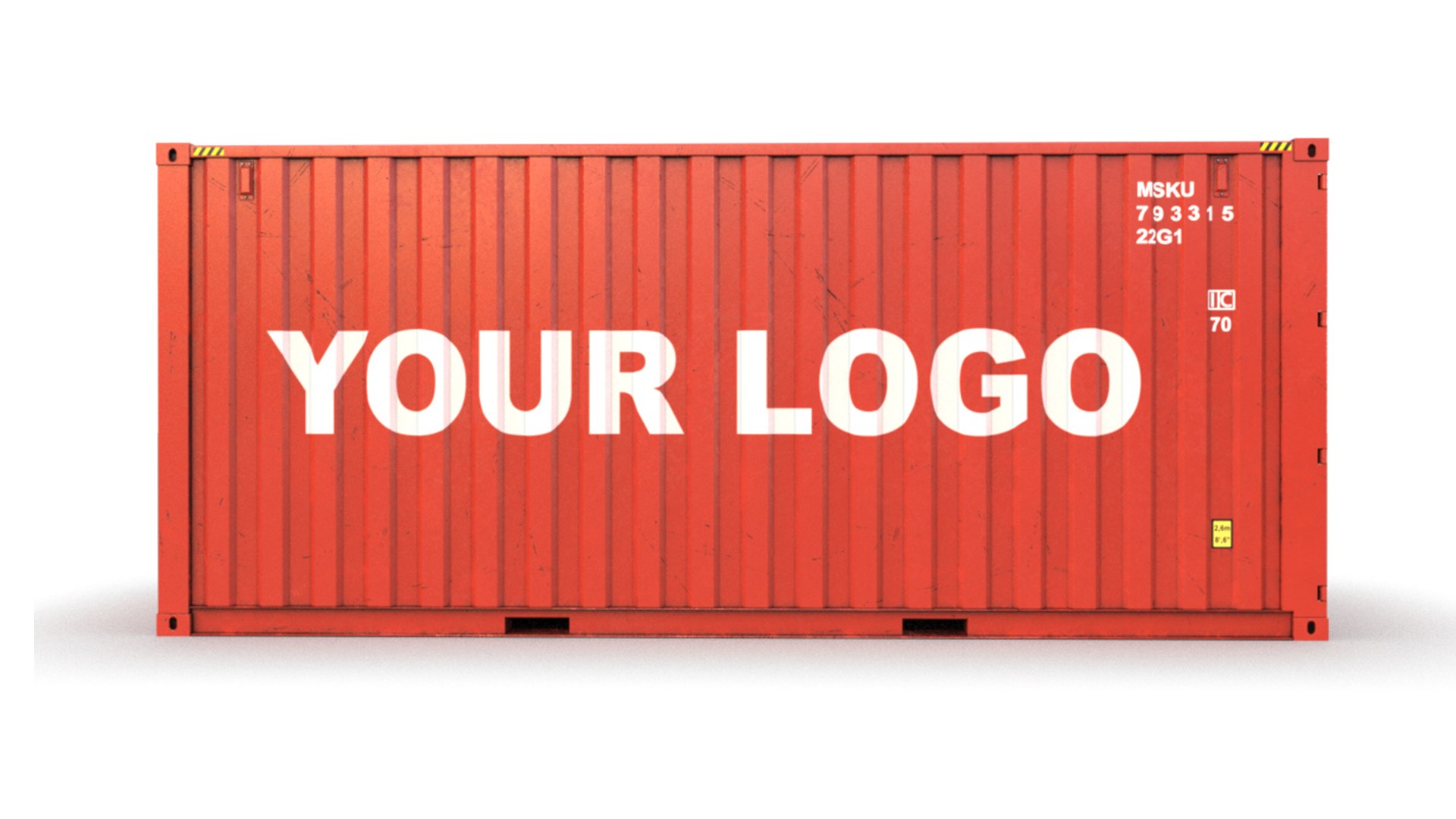 Generic Container 20feet PSD Editable 3D Model - TurboSquid 1906966