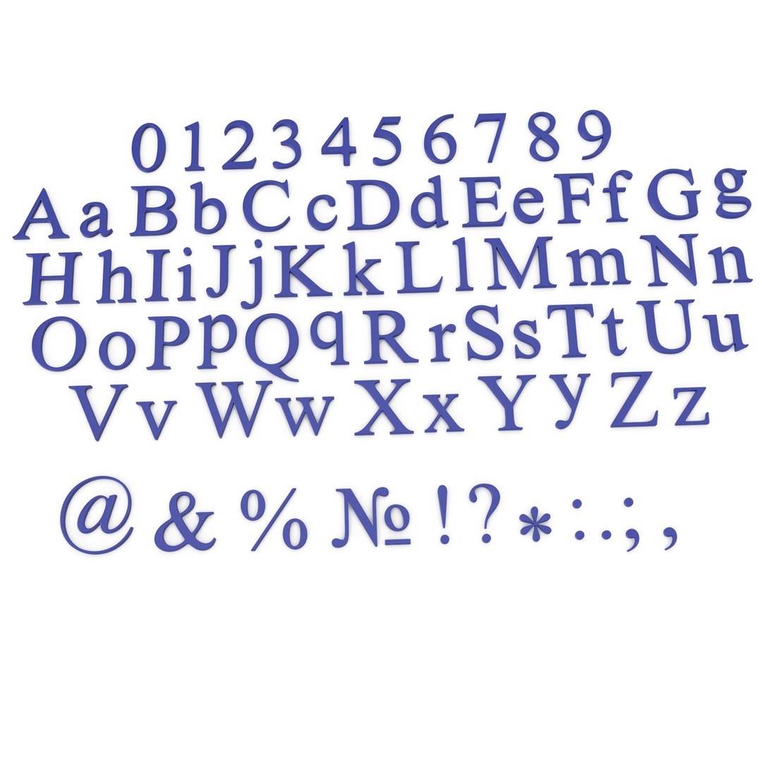 Alphabet plastic 5 3D model - TurboSquid 2139345