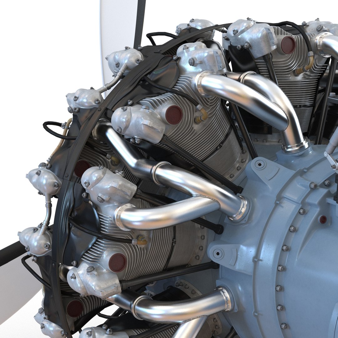 Pratt Whitney R 2800 3d Max