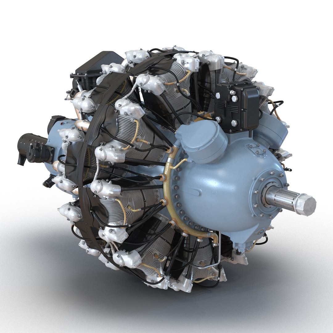 pratt whitney r 2800 3d max