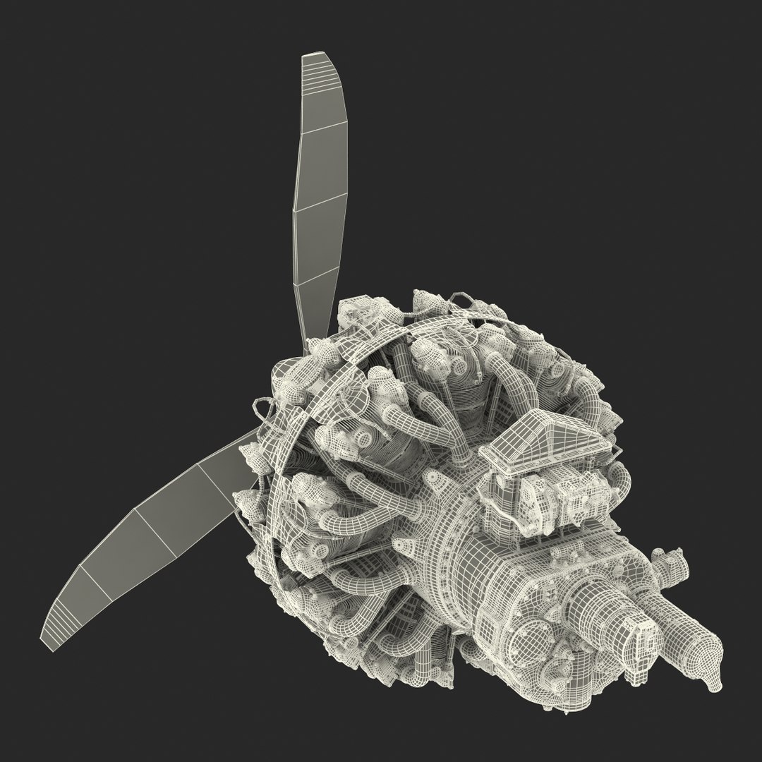 Pratt Whitney R 2800 3d Max