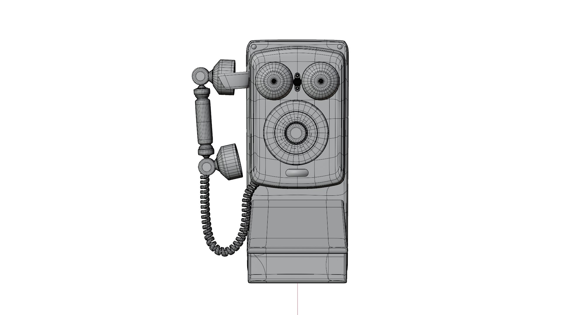 Old Wall Mount Phone 3D Model - TurboSquid 2020248