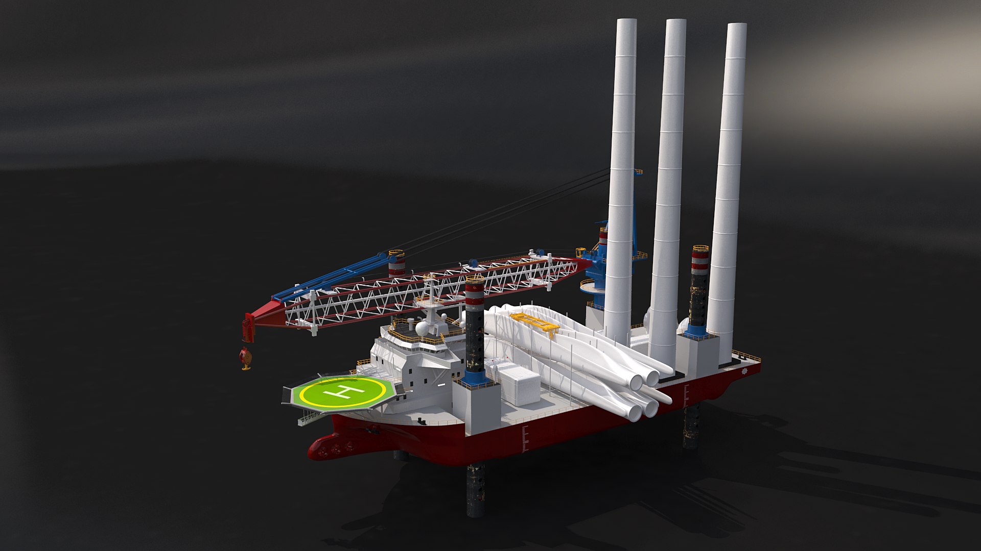 3D Wind Farm Construction Vessels Model - TurboSquid 1917989