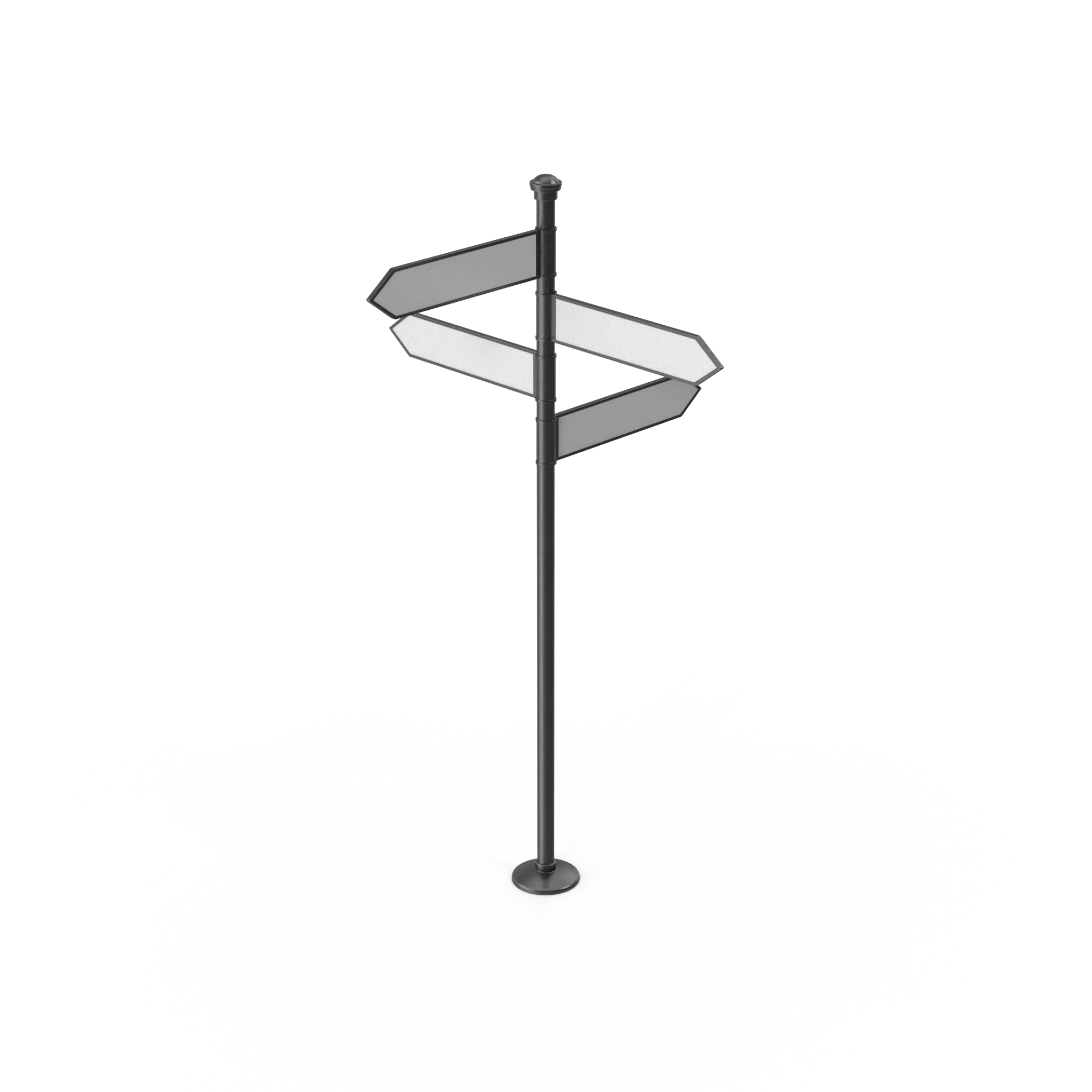 3D Crossroad Signpost - TurboSquid 1951809