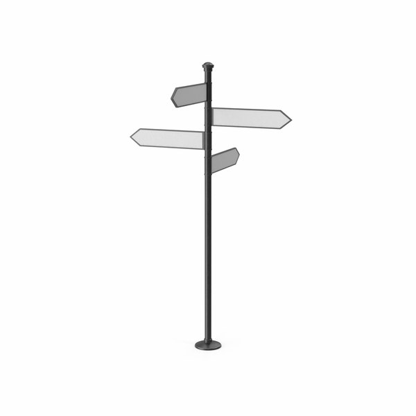 3D Crossroad Signpost - TurboSquid 1951809