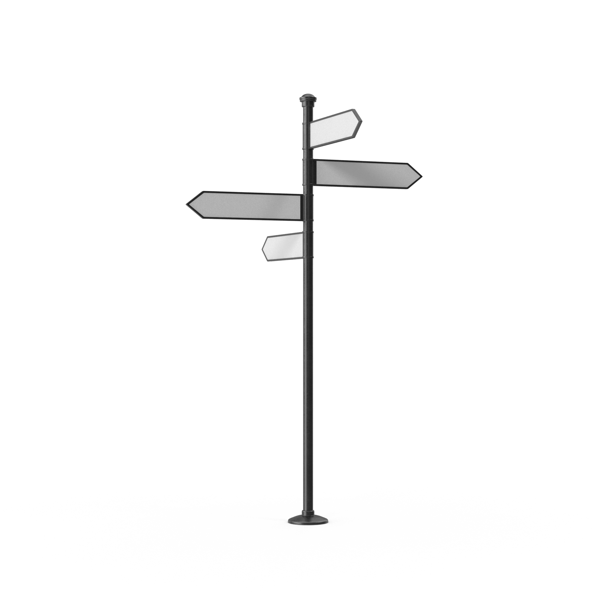 3D Crossroad Signpost - TurboSquid 1951809