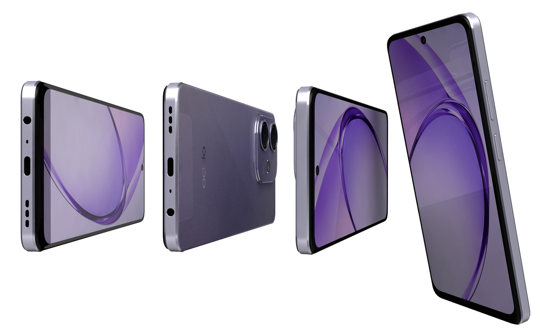 3D Oppo A3x 5G Purple Model - TurboSquid 2268783