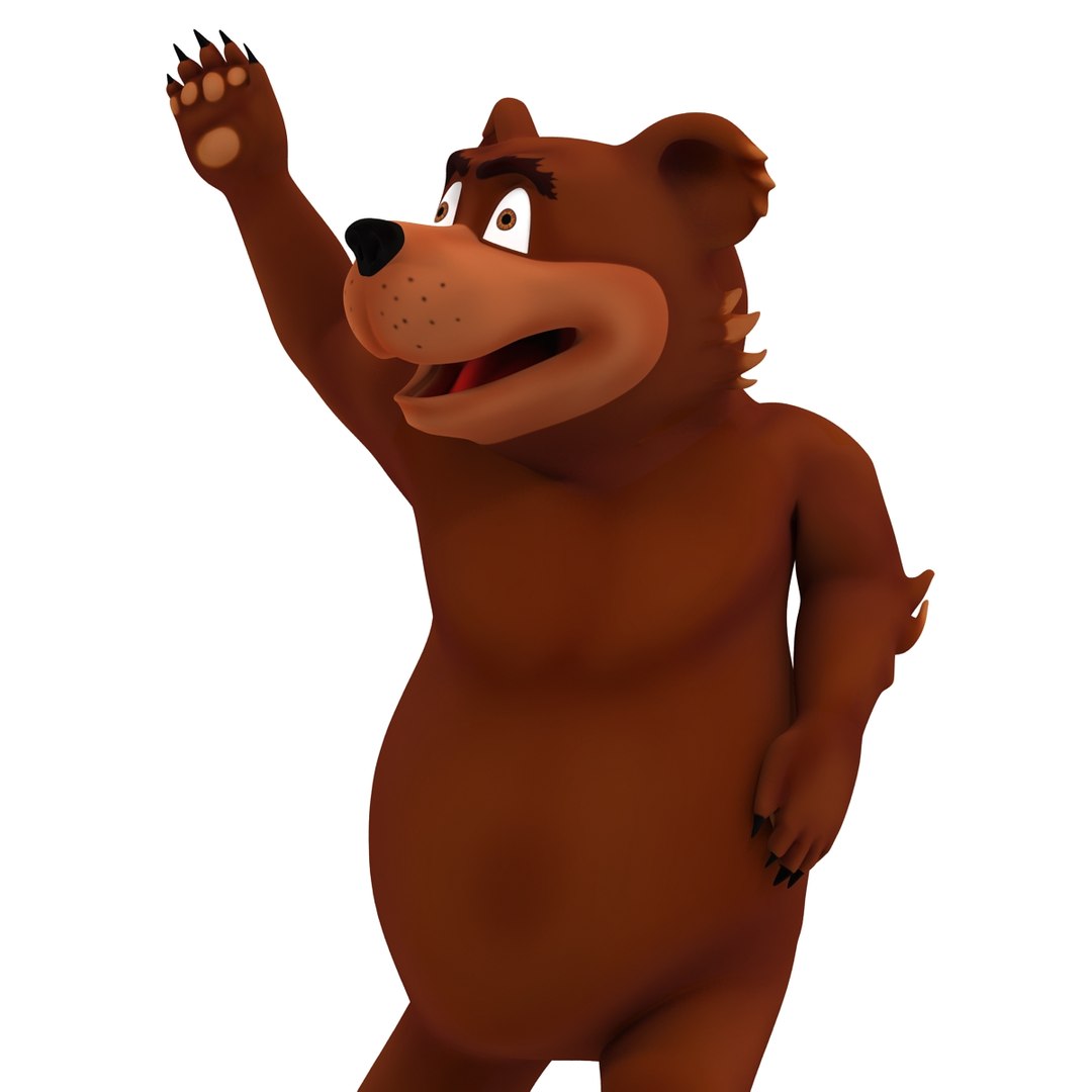 Cartoon bear rigged 3D model - TurboSquid 1493438