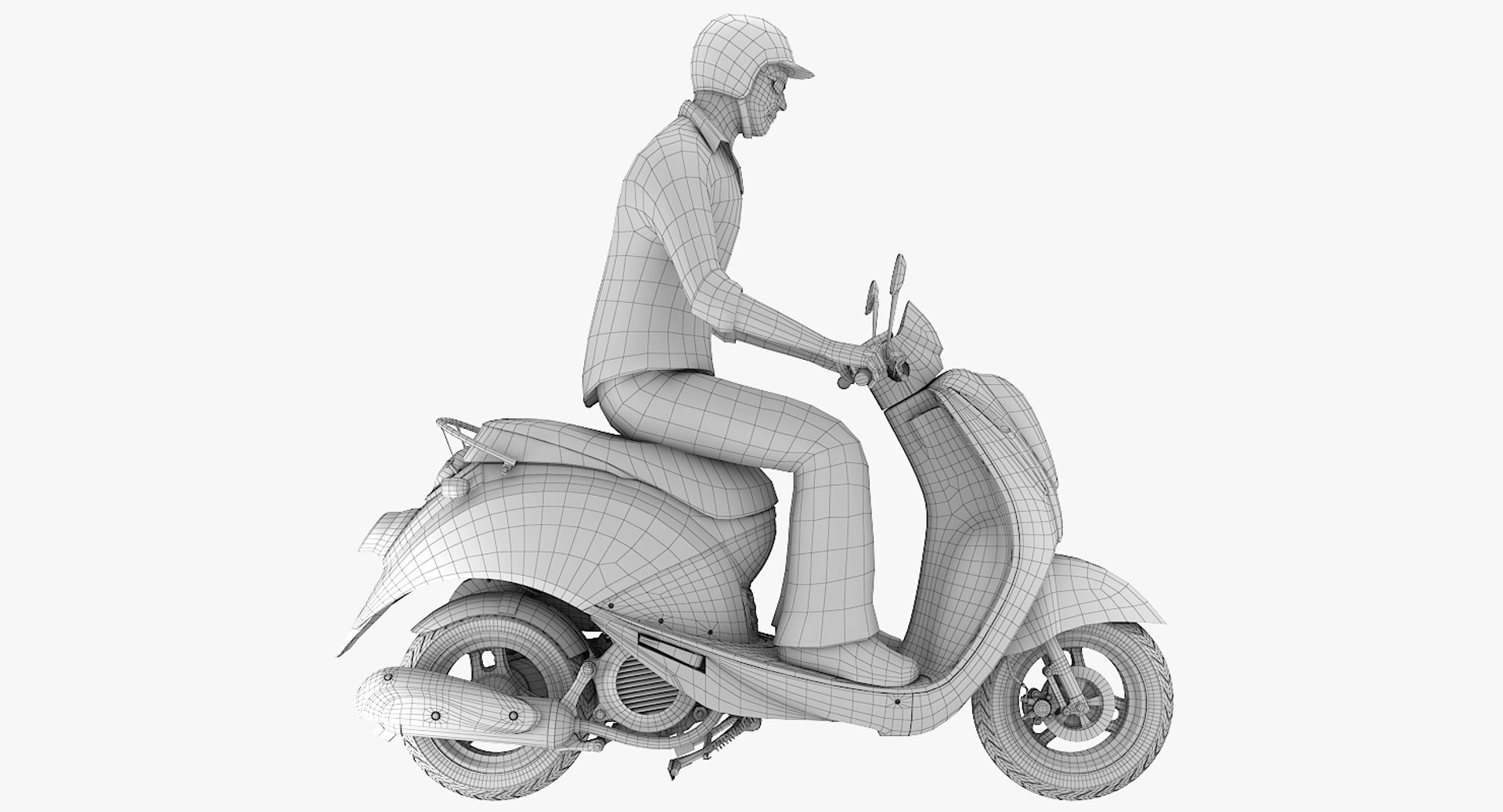3D scooter man 02 - TurboSquid 1390232