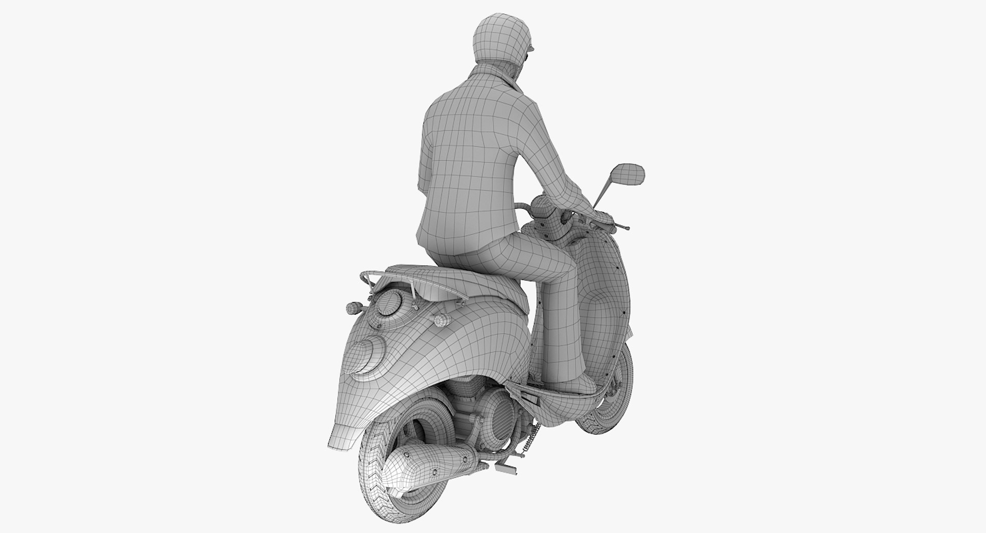 3D Scooter Man 02 - TurboSquid 1390232