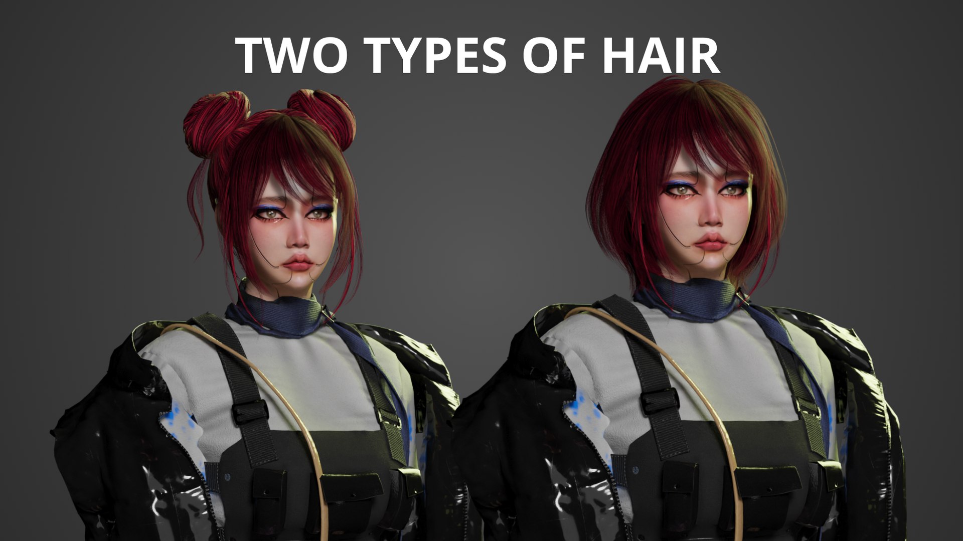 3D Cyber Girl - Game Ready Model - TurboSquid 2282512