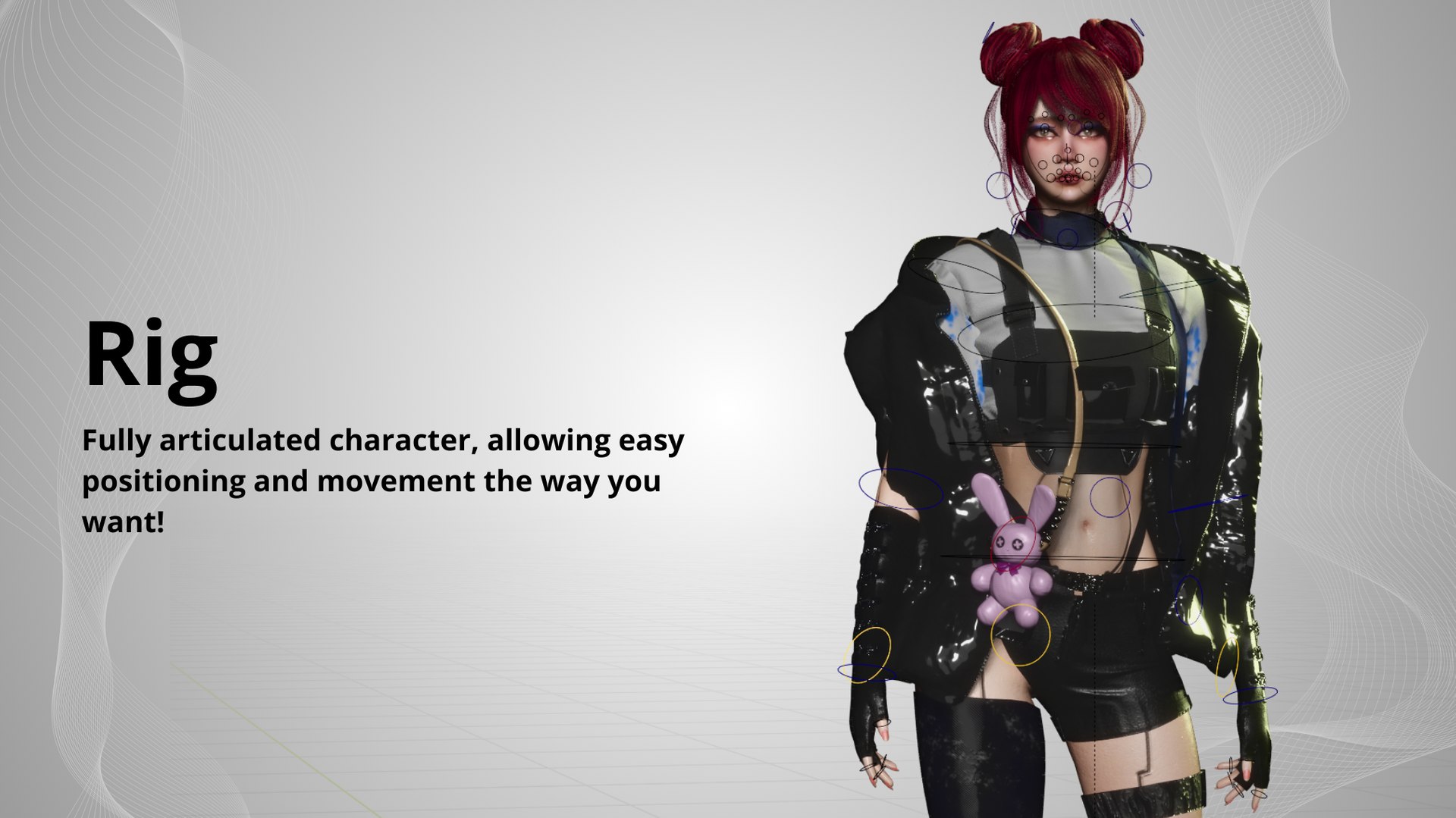 3D Cyber Girl - Game Ready Model - TurboSquid 2282512