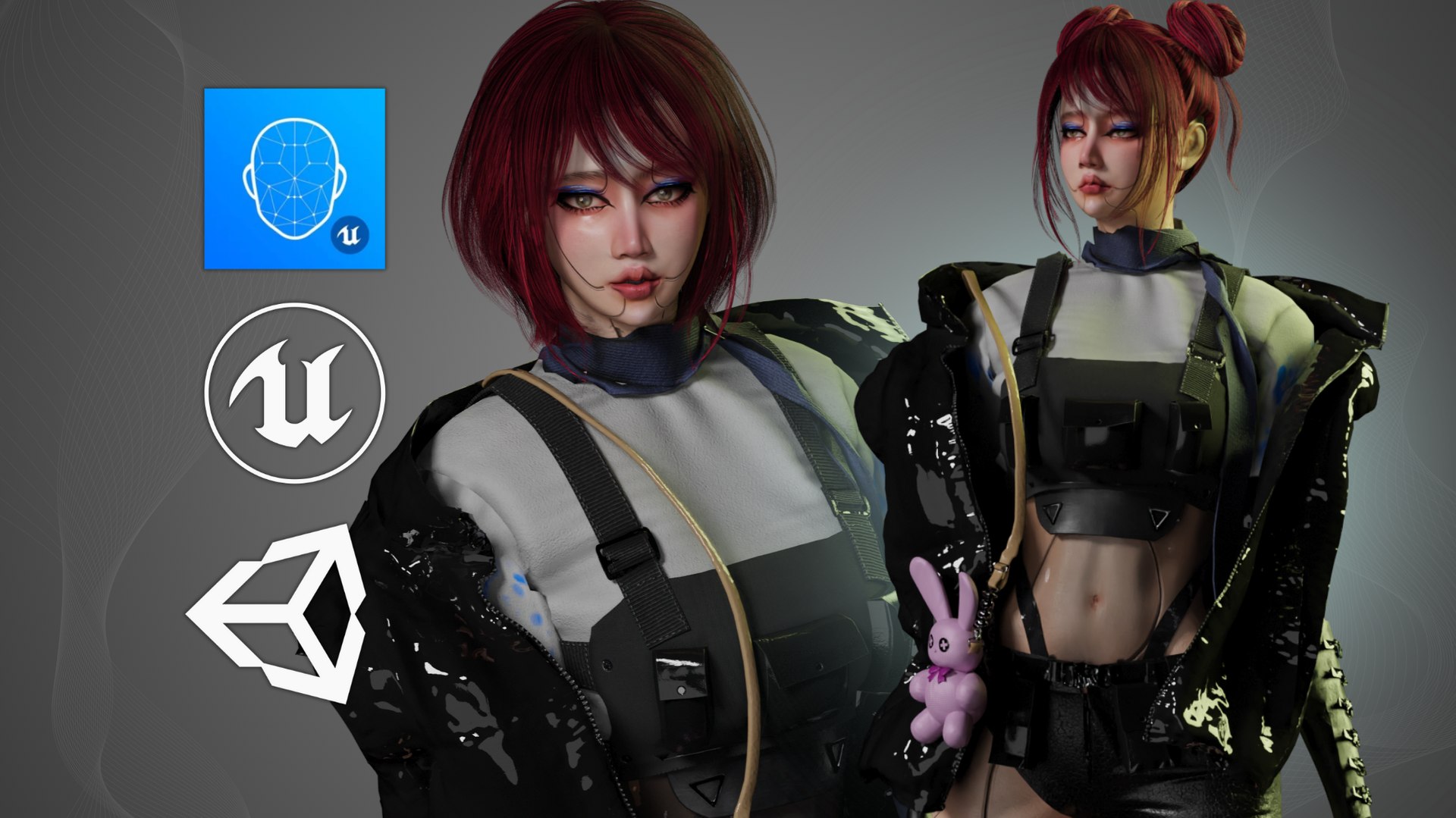 3D Cyber Girl - Game Ready Model - TurboSquid 2282512