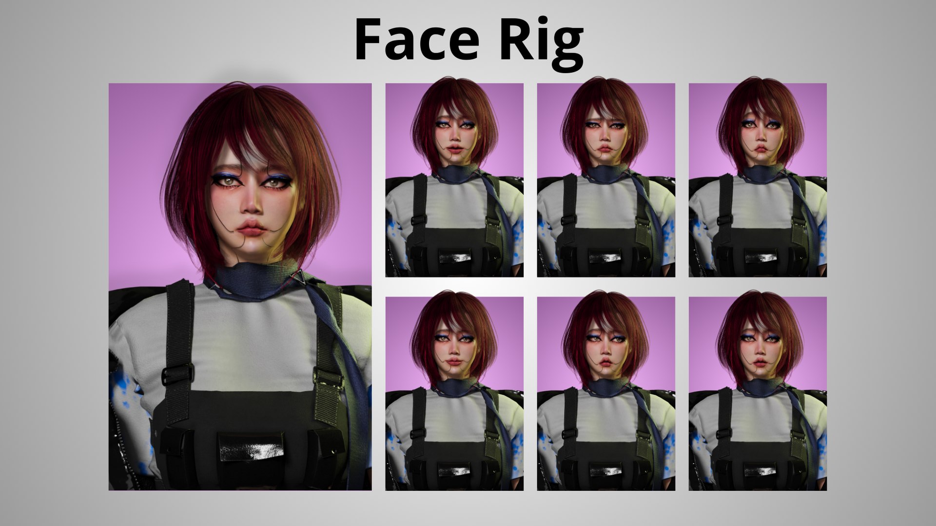 3D Cyber Girl - Game Ready Model - TurboSquid 2282512