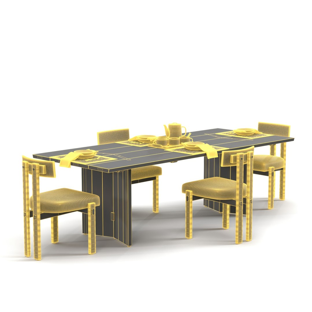 3D Dining Set 13 - TurboSquid 2205193