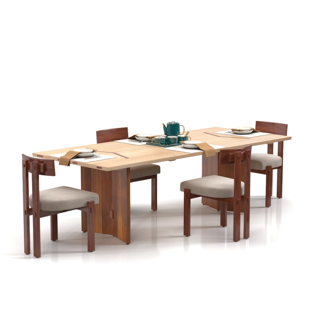 3D Dining Set 13 - TurboSquid 2205193