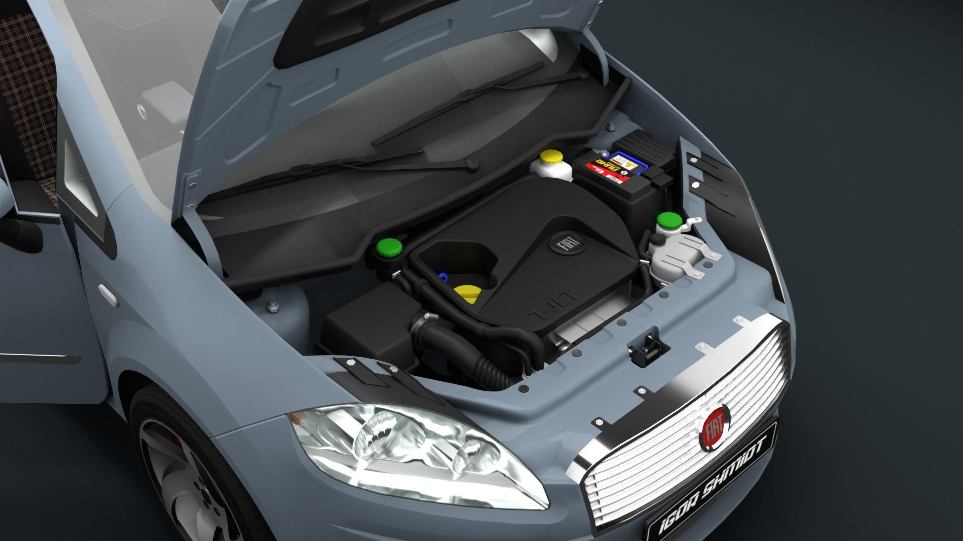 3D Fiat Linea 2008 Lowpoly - TurboSquid 2104365