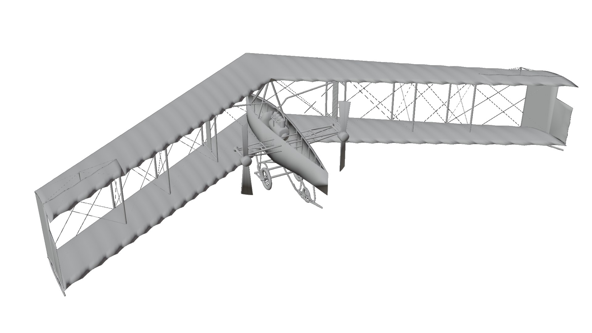 3D Dunne D 5 Biplane - TurboSquid 2240233