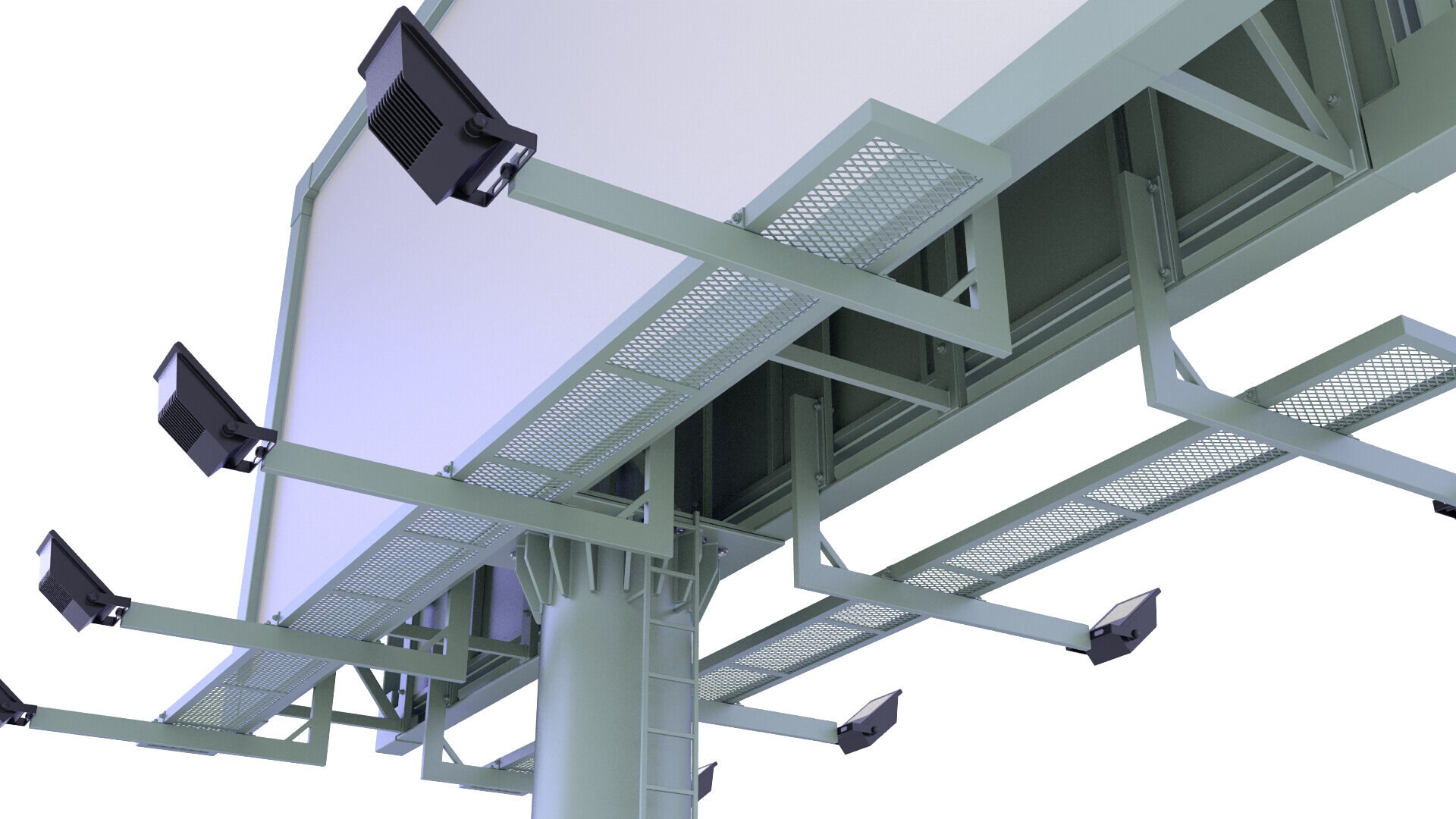 Billboard Pole 29 3D Model - TurboSquid 1815229