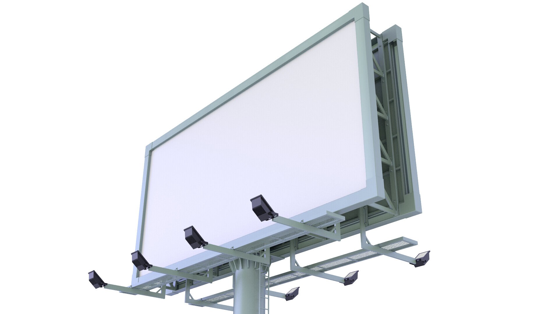 Billboard Pole 29 3D Model - TurboSquid 1815229