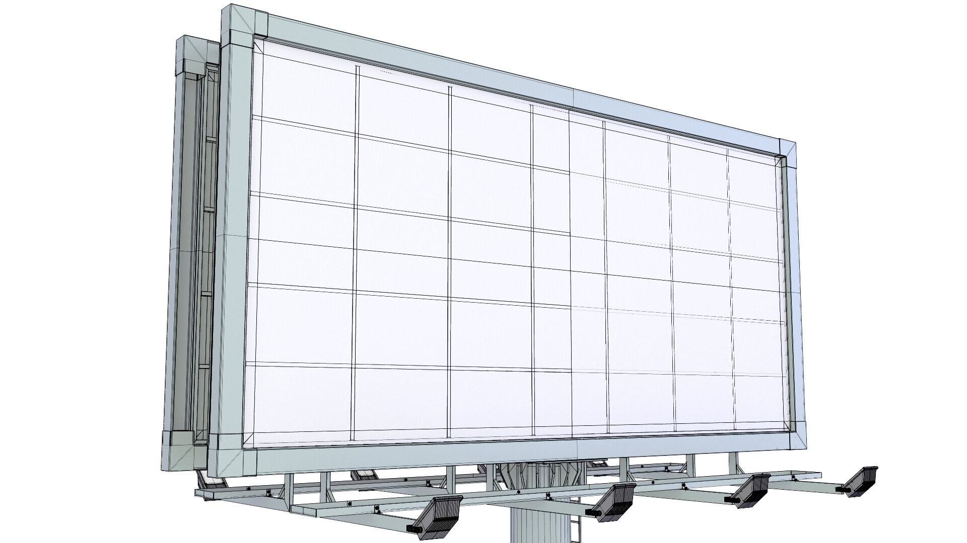 Billboard Pole 29 3D Model - TurboSquid 1815229