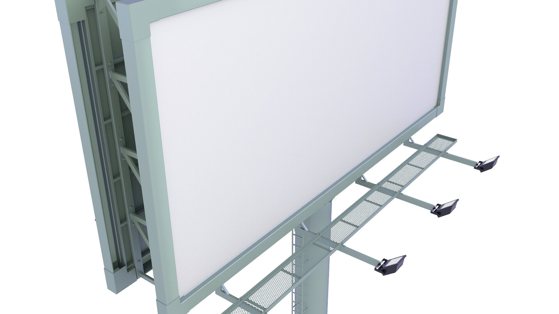 Billboard Pole 29 3D Model - TurboSquid 1815229