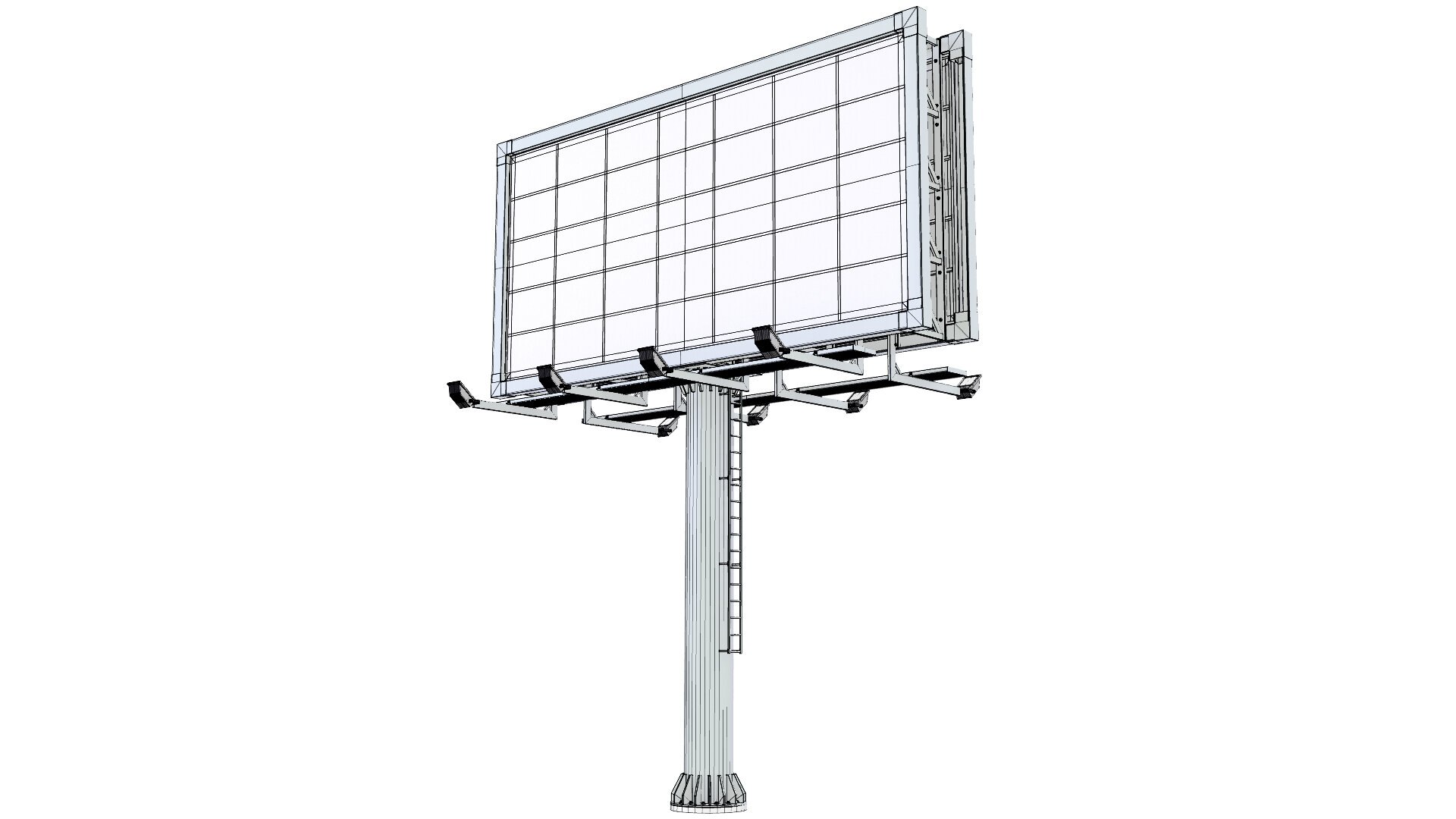 Billboard Pole 29 3D Model - TurboSquid 1815229