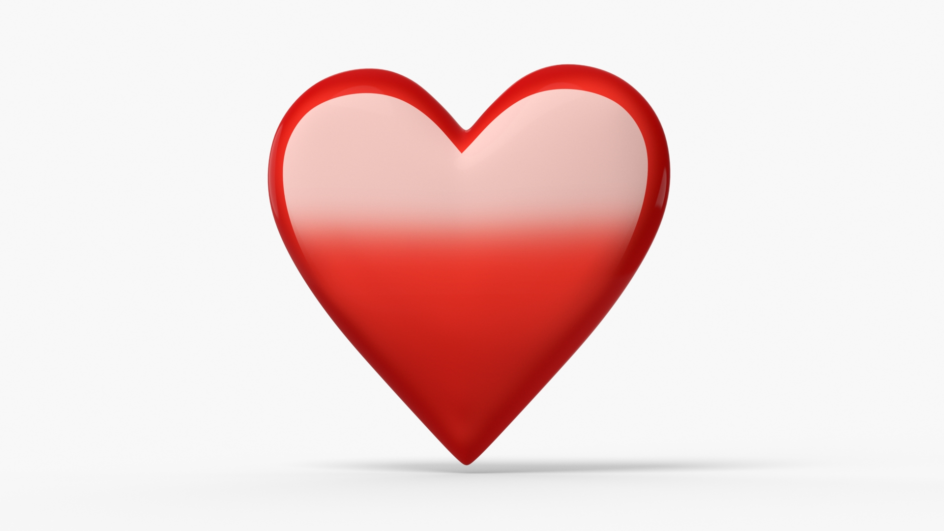 3D Model Emoji Red Heart - TurboSquid 2240383