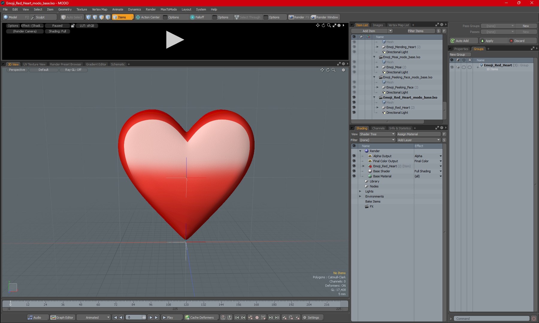 3D Model Emoji Red Heart - TurboSquid 2240383