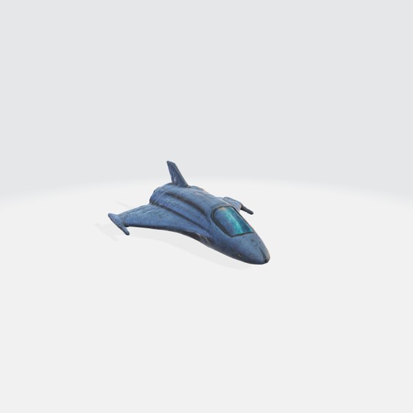 Uma elegante nave espacial futurista azul Modelo 3D - TurboSquid 2259689