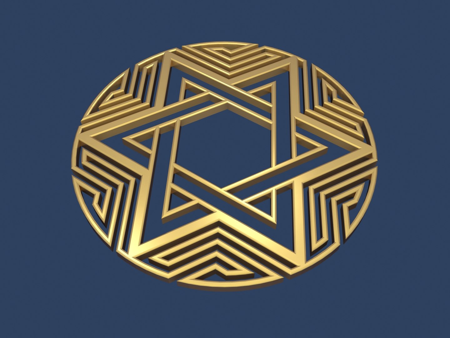 Star David Medallion Model - TurboSquid 1416345