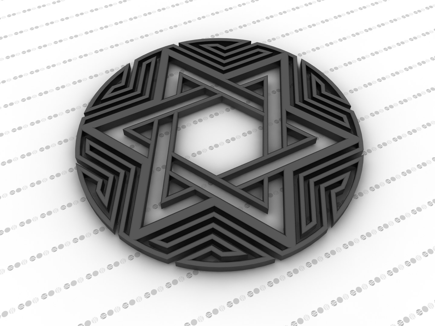 Star David Medallion Model - TurboSquid 1416345