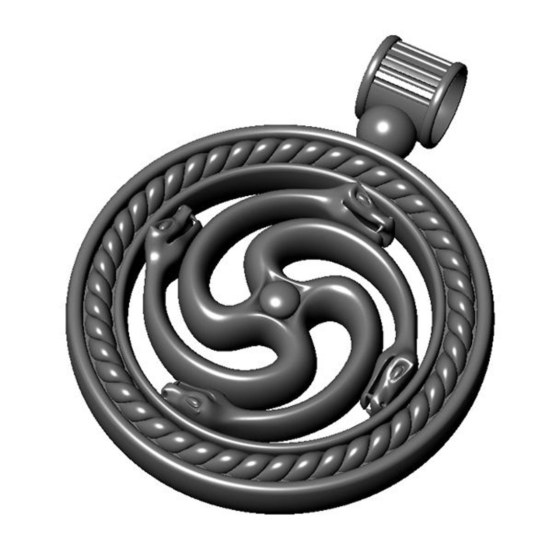 3ds Stl Pendant Snake Blr