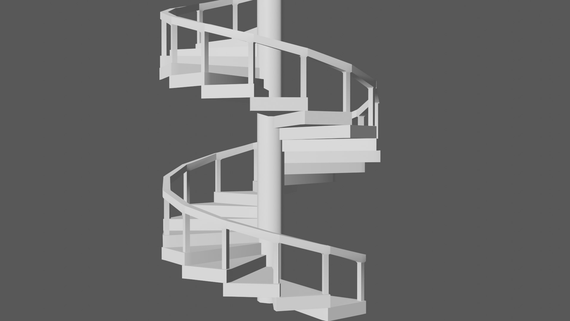 3D Model Stairs And Staircases - Spiral Curved Etc - Architecture Set 2 ...