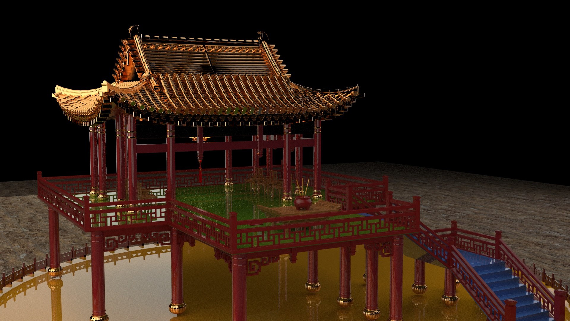 3D Chinese Ancient House - TurboSquid 2121763