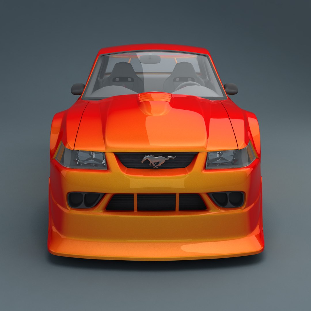 Cartoon Car - Mustang 3d Model