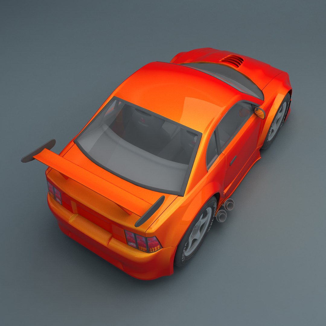 Cartoon Car - Mustang 3d Model
