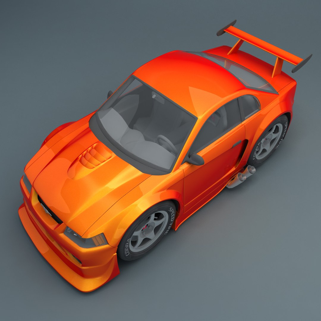 Cartoon Car - Mustang 3d Model