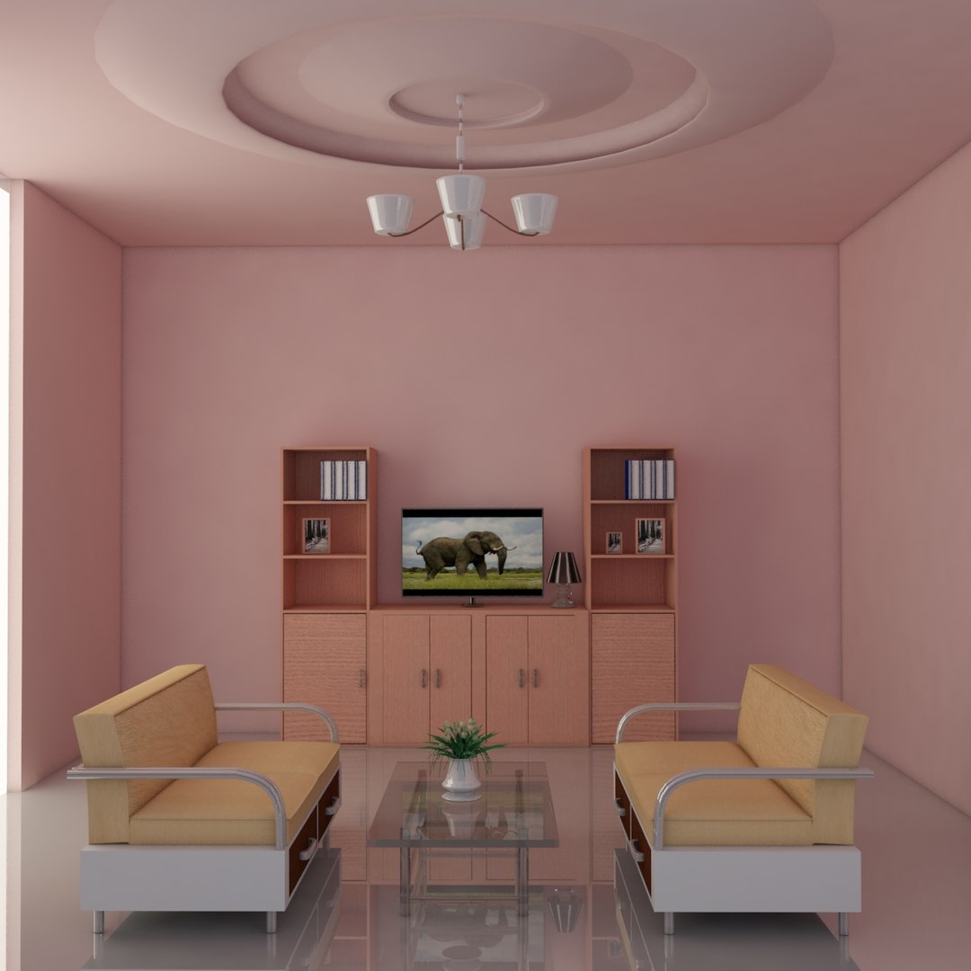 3d drawing room model