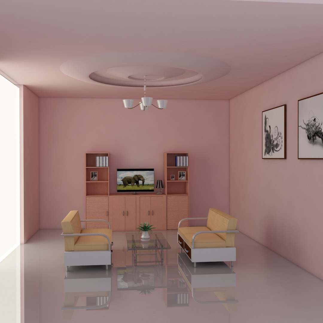 3d drawing room model