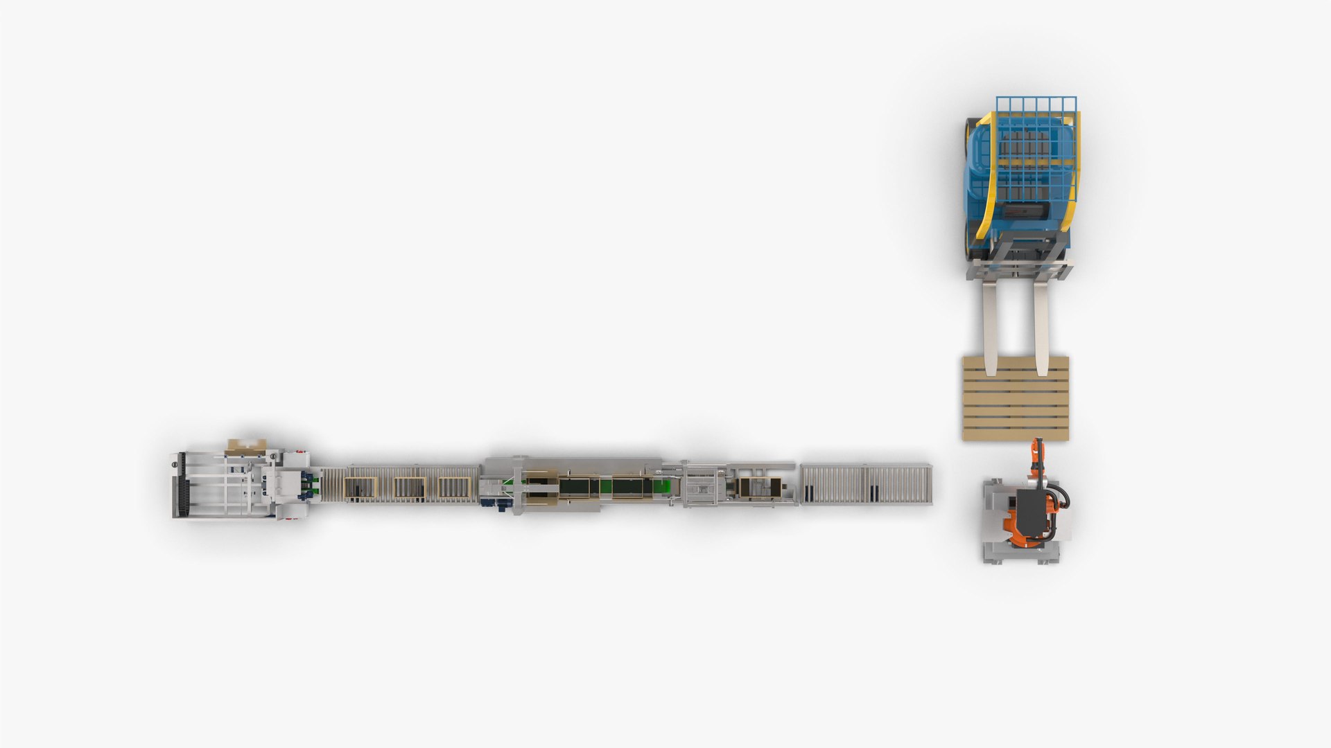 3D Automatic Carton Unpacking Packing And Palletizing Machine Model ...