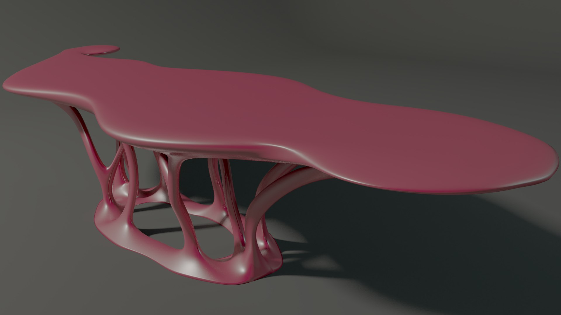 3D Curved Table Model - TurboSquid 1293835