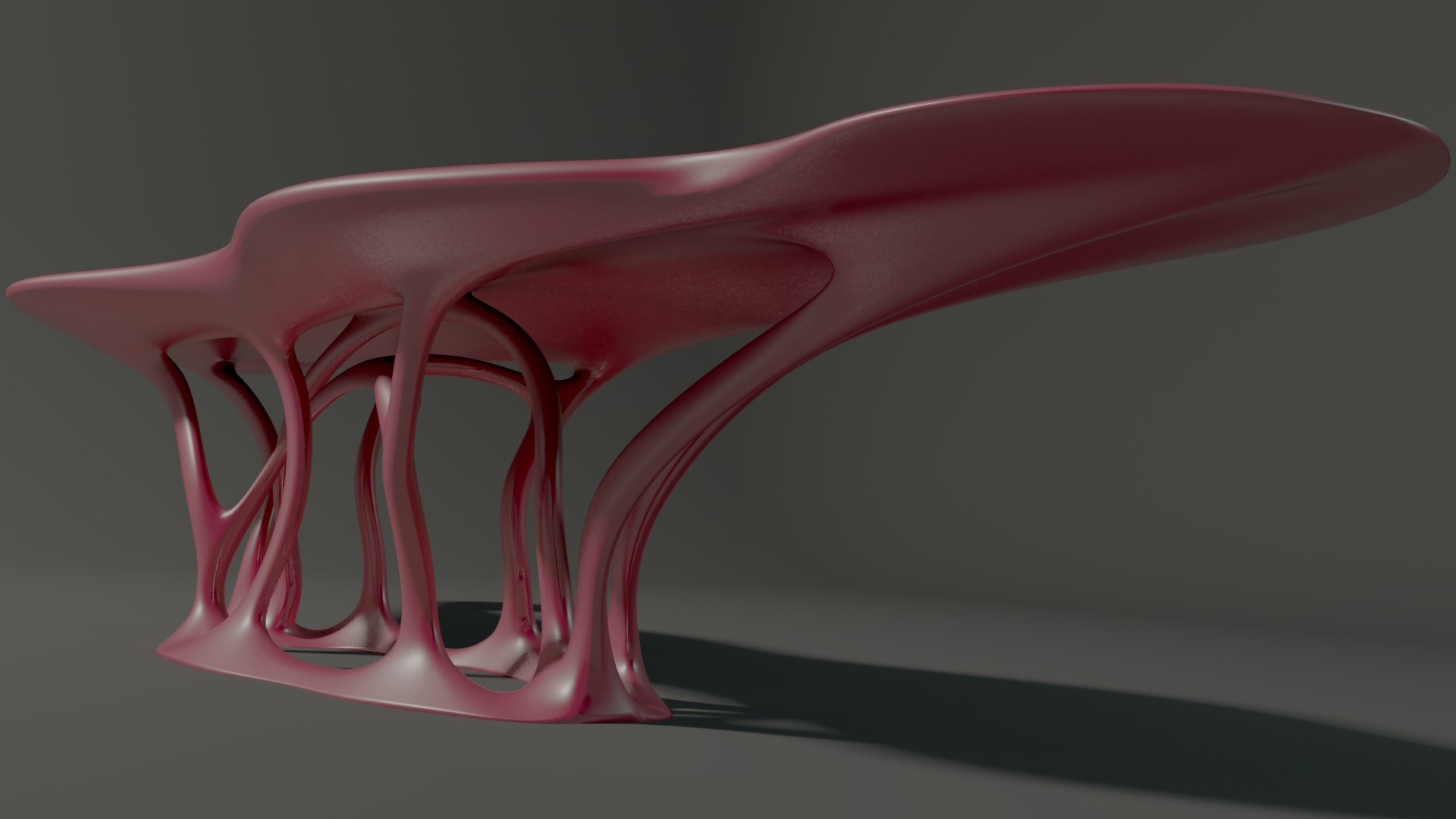 3D Curved Table Model - TurboSquid 1293835