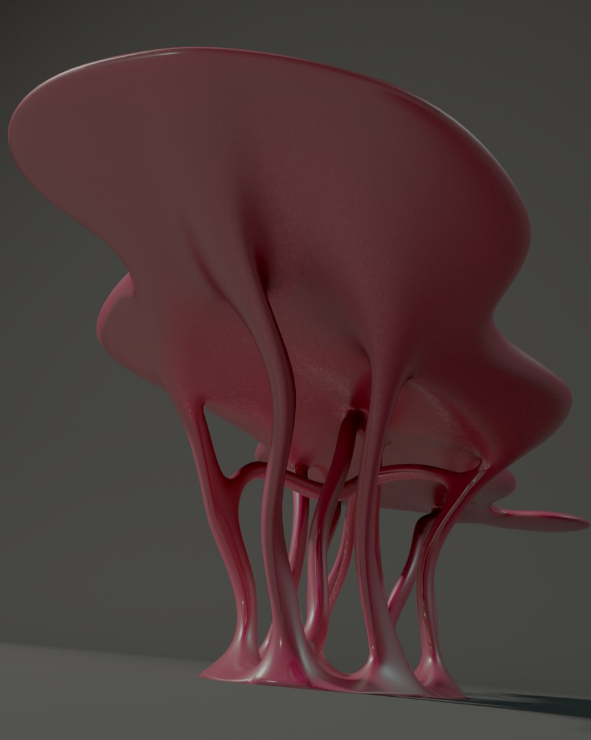 3D Curved Table Model - TurboSquid 1293835