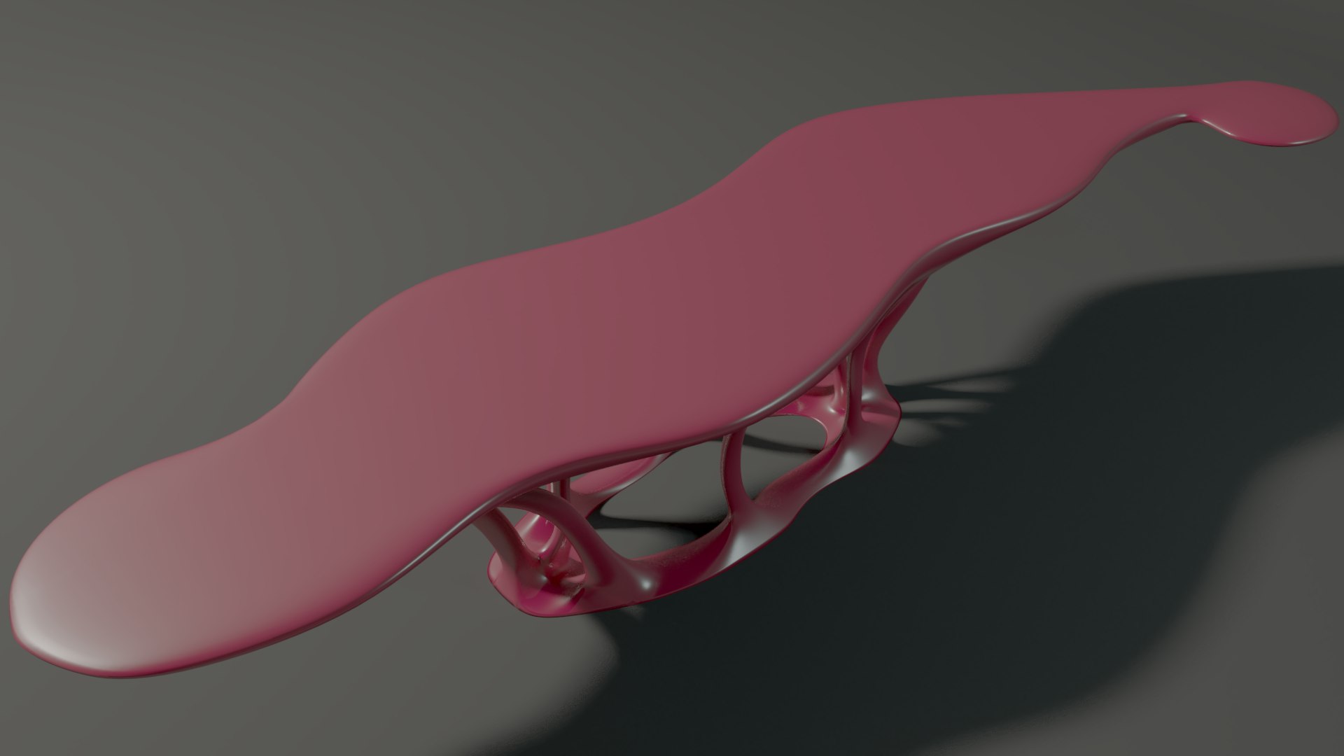 3D Curved Table Model - TurboSquid 1293835